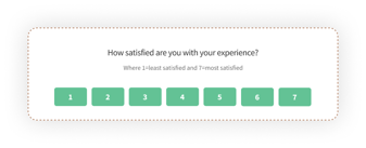 Collecting Feedback Using 1 to 7 Rating Scale Surveys