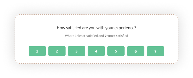 Collecting Feedback Using 1 to 7 Rating Scale Surveys
