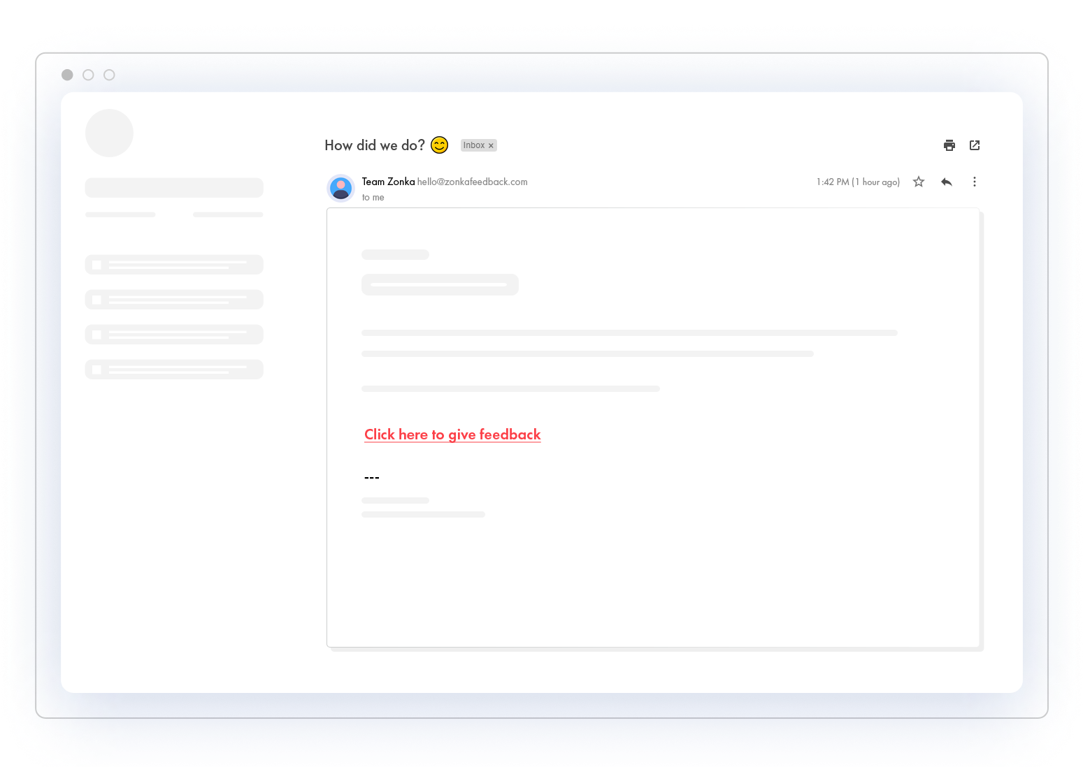 Using Link Surveys to Take Feedback