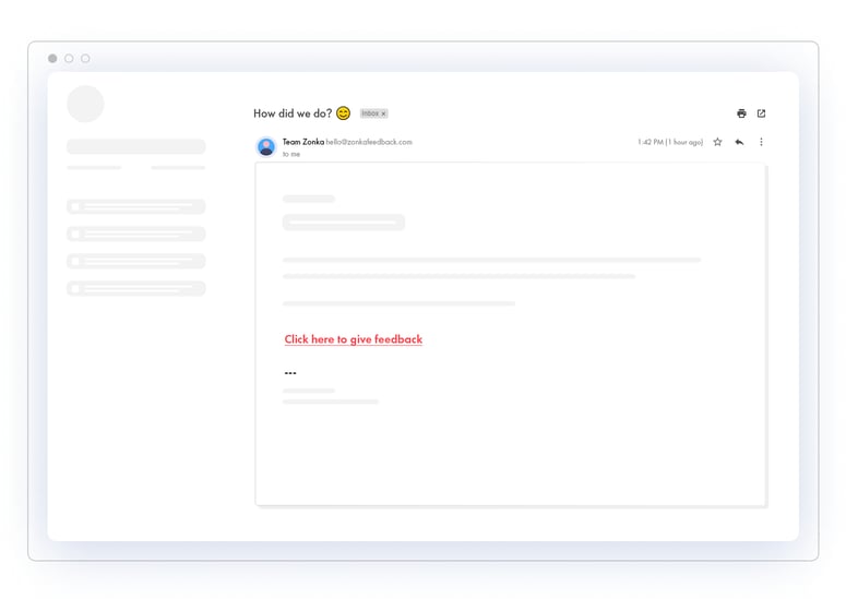 Using Link Surveys to Take Feedback